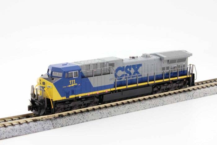 Kato - GE AC4400CW Low Numberboards - DCC - CSX #111 (YN1, gray, blue ...