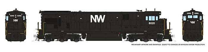 Rapido - GE C30-7 - ESU LokSound and DCC - Norfolk & Western #8068 (black, white, NW Logo) - 606 ...
