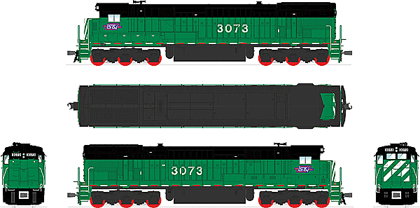 BLI - GE C30-7 w/Sound - Standard DC - Blue Line(TM) - Lake Superior & Ishpaming #3073 (BN Patch ...
