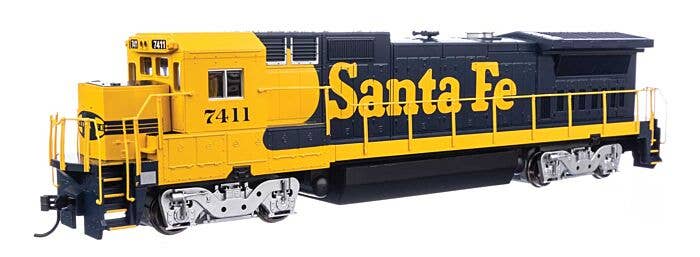 Walthers - GE Dash 8-40B - Standard DC - Santa Fe #7411 (blue, yellow ...