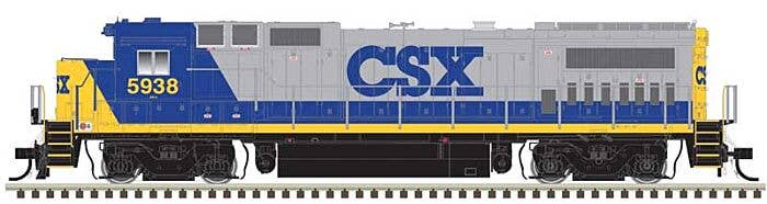 Atlas - GE Dash 8-40B w/Front Ditch Lights - Standard DC - Master(R) Silver - CSX Transportation ...