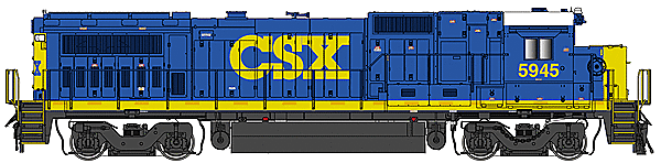 Atlas - GE Dash 8-40B w/Sound & DCC - Master(TM) Gold Series - CSX #5965 (YN3, blue, yellow ...