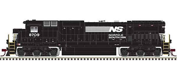 Atlas - GE DASH 8-40C w/Front & Rear Ditch Lights - Standard DC - Norfolk Southern #8705 (black ...