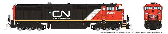 Rapido - GE Dash 8-40CM - Sound and DCC - Canadian National #2400 (black, white, red, Website ...