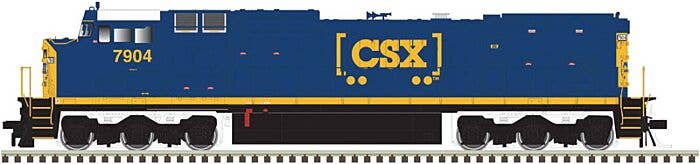Atlas - GE Dash 8-40CW (CR Style) - Standard DC - Master(R) Silver - CSX #7904 (YN3b, blue ...