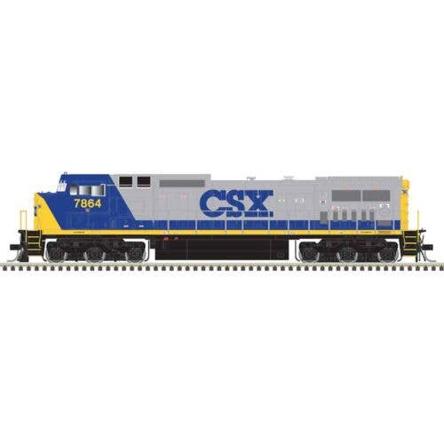 Atlas - GE Dash 8-40CW - Standard DC - Master(R) Silver - CSX #7864 (YN2, blue, gray, yellow ...