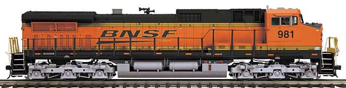 MTH - GE Dash 9 - 3-Rail w/Hi-Rail Wheels & Proto-Sound 3.0 - BNSF ...