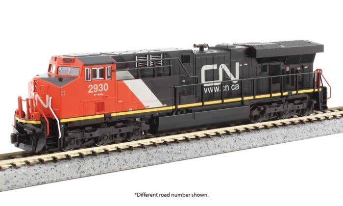 Kato - GE ES44AC GEVO - DCC - Canadian National #2930 (black, red, white, Website Logo) - 381 ...
