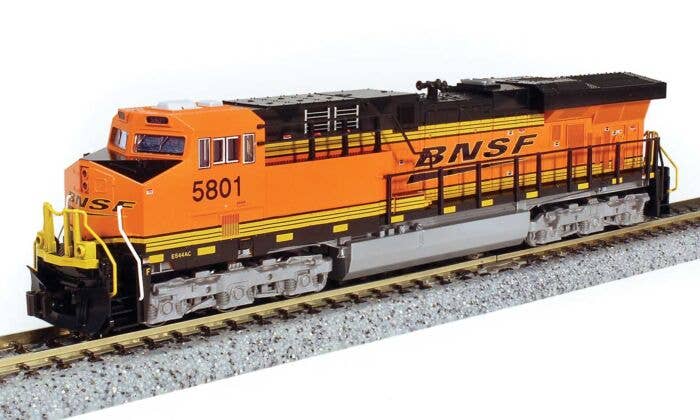 Kato - GE ES44AC GEVO - DCC - BNSF Railway #5801 (orange, black, Wedge Logo) - 381-1768952DCC