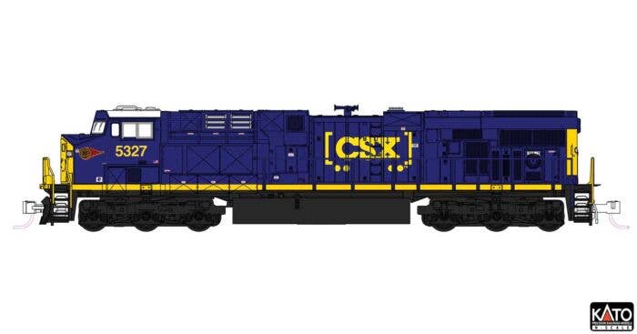 Kato - GE ES44AC GEVO - DCC - CSX #5327 (blue, yellow, Boxcar Logo ...