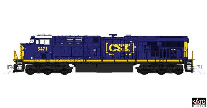 Kato - GE ES44AC GEVO - Standard DC - CSX #5471 (blue, yellow, Boxcar ...