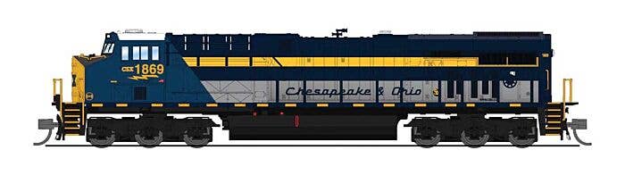 BLI - GE ES44AC GEVO - Standard DC - Stealth - CSX #1869 (Chesapeake ...
