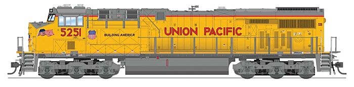 BLI - GE ES44AC - Sound and DCC - Paragon4(TM) - Union Pacific #5282 (Armour Yellow, gray, red ...