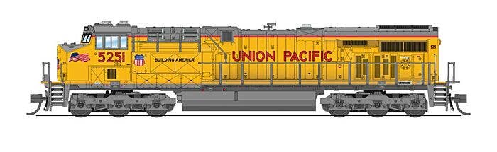 BLI - GE ES44AC - Sound & DCC - Paragon4(TM) - Union Pacific #5282 (2022, Armour Yellow, gray ...