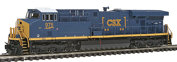 Fox Valley - GE ES44AC - Standard DC - CSX #975 (Dark Future, blue, yellow) - 282-70283