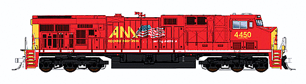 Fox Valley - GE ES44AC - Standard DC - Allegheny Midland #4453 (red ...