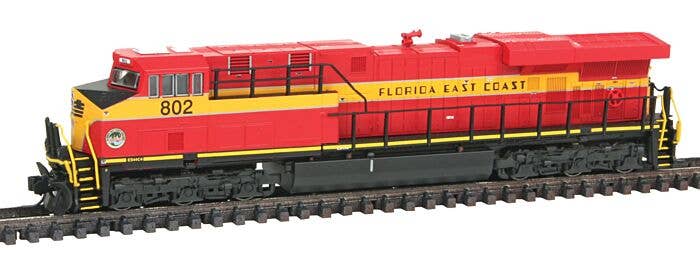 Fox Valley - GE ES44C4 - Standard DC - Florida East Coast #802 (red, orange, black) - 282-70410