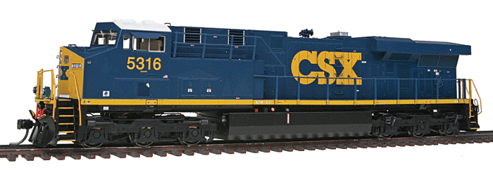 Intermount - GE ES44DC w/LokSound & DCC - CSX (Dark Future, blue ...