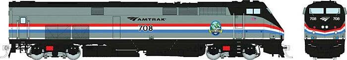 Rapido - GE P32AC-DM - Sound and DCC - Amtrak #715 (Phase III, silver ...