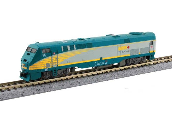 Kato - GE P42 Genesis - DCC - VIA Rail Canada #917 (gray, teal, yellow ...