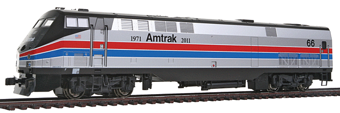 Kato - GE P42 Genesis w/ESU LokSound & DCC - Amtrak #66 (40th Anniversary Phase II; silver, Wide ...