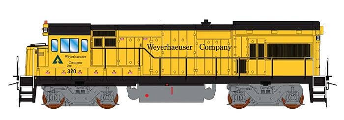 Intermount - GE U18B - Sound and DCC - Weyerhaeuser (yellow, black ...