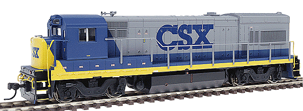 Atlas - GE U23B - Standard DC - CSX - Painted (blue, gray, yellow), No ...