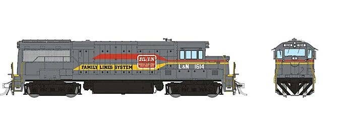Rapido - GE U25B Low Hood - Sound and DCC - Family Lines L&N #1614 (gray, yellow, red) - 606-35543