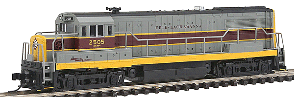 Atlas - GE U25B Phase 2A - Standard DC - Master(R) - Erie Lackawanna #2505 (gray, yellow, maroon ...