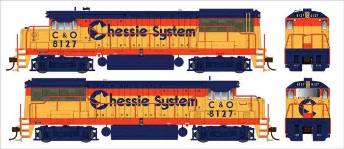 Bowser - GE U25B Phase IIa - Standard DC - Chessie System C&O 8113 ...