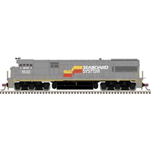 Atlas - GE U28C - Standard DC - Master(R) Silver - Seaboard System #1532 (gray, red, yellow ...