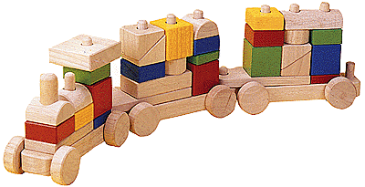 Train Enthusiast Vendors - Giant Sorting Block Train - 34 Pieces for ...