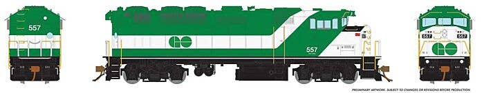 Rapido - GMD F59PH - Standard DC - GO Transit #557 (As-Delivered; green ...