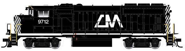 Atlas - GMD GP40-2W CN Late Version w/Sound & DCC - Master Series Gold - Central Michigan #9712 ...