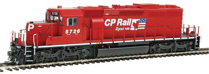 Bowser - GMD SD40-2 - Standard DC - Canadian Pacific #5726 (red, white, black, Dual Flag Logo ...