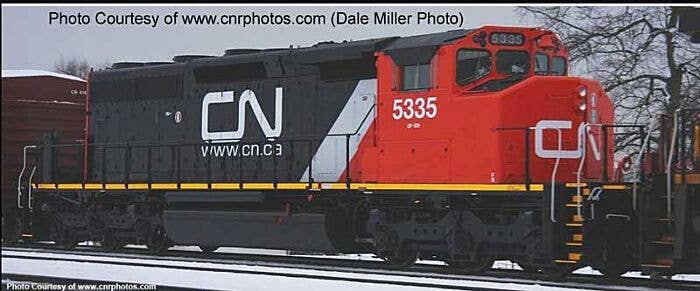 Bowser - GMD SD40-2W - LokSound 5 and DCC - Canadian National #5335 (black, red, white, Website ...