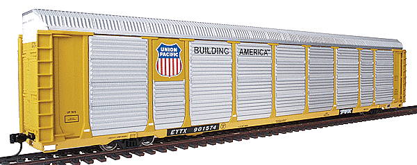 Walthers - Gold Line (TM) Thrall 89' Tri-level Auto Carrier Ready To Run - Union Pacific(R ...