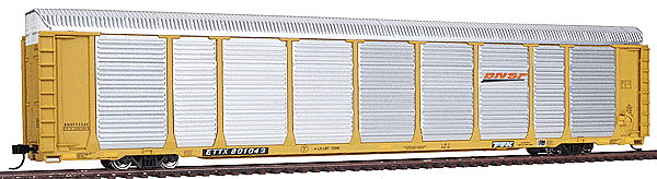 Walthers - Gold Line (TM) Thrall 89' Tri-level Auto Carrier Ready To Run - BNSF Railway (2005 ...