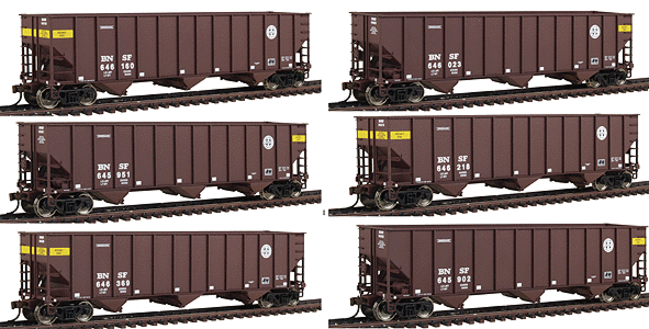 Walthers - Gold Line(TM) Bethlehem 4000 Cubic Foot 3-Bay Hopper 6-Pack ...