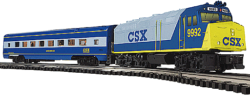 K-Line - Gold Line(tm) Diesel F40PH Powered - CSX Transportation #9992 (blue, gray, yellow ...