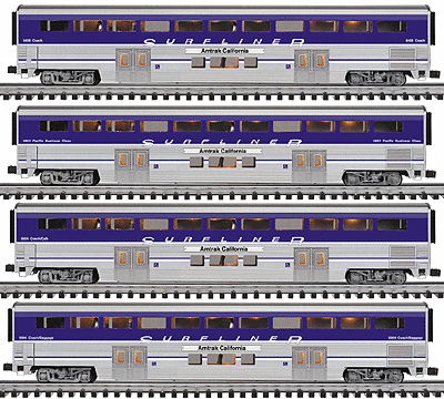 K-Line - Gold Line(tm) Extruded Aluminum 21" Passenger Car 4-Pac ...