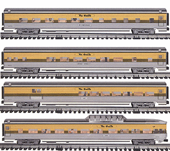 K-Line - GOLD Line(TM) Extruded Aluminum 21" Passenger Car 4-Pack - Rio ...