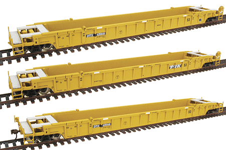 Walthers - Gold Line(TM) NSC 3-Unit Well Car Assembled - TTX - 932-3950