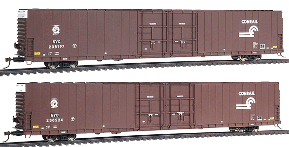 Walthers - Gold Line(TM) Pullman-Standard 86' Hi-Cube 4-Door Boxcar Ready to Run 2-Pack ...