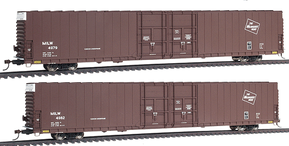 Walthers - Gold Line(TM) Pullman-Standard 86' Hi-Cube 4-Door Boxcar Ready to Run 2-Pack ...