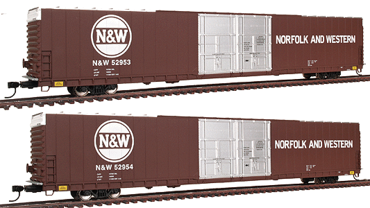 Walthers - Gold Line(TM) Pullman-Standard 86' Hi-Cube 4-Door Boxcar Ready to Run 2-Pack ...
