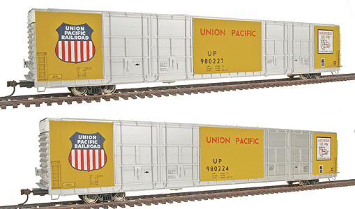 Walthers - Gold Line(TM) Pullman-Standard 86' Hi-Cube 8-Door Boxcar Ready to Run 2-Pack - Union ...