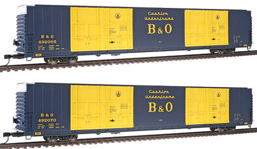 Walthers - Gold Line(TM) Pullman-Standard 86' Hi-Cube 8-Door Boxcar Ready to Run 2-Pack ...