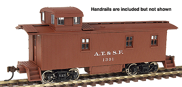 Walthers - Gold Line(TM) Santa Fe 1300-Series Wood Caboose (Waycar ...