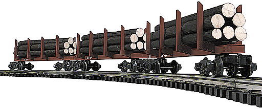 K-Line - Gold Line(tm) Skeleton Log Car w/Stakes - #57 - 401-6638019